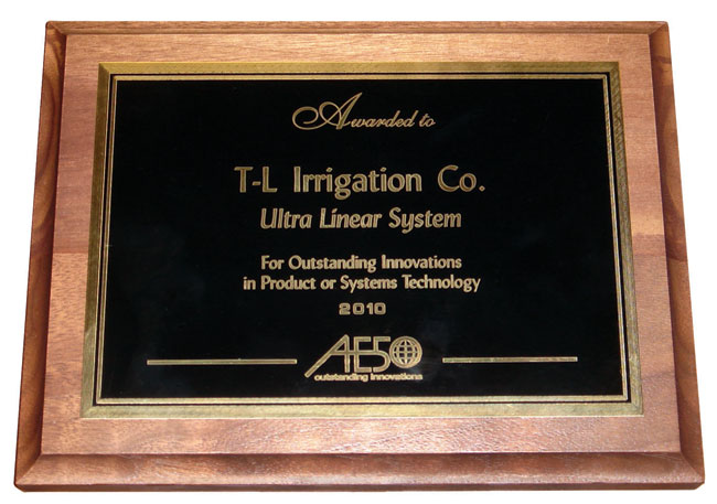 T-L Irrigation Receives the 2010 AE50 Award - T-L Irrigation